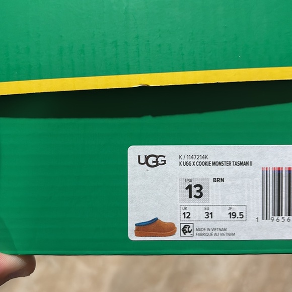 UGG | Shoes | Ugg X Cookie Monster Kids Tasman Ii Brown Slippers Suede ...